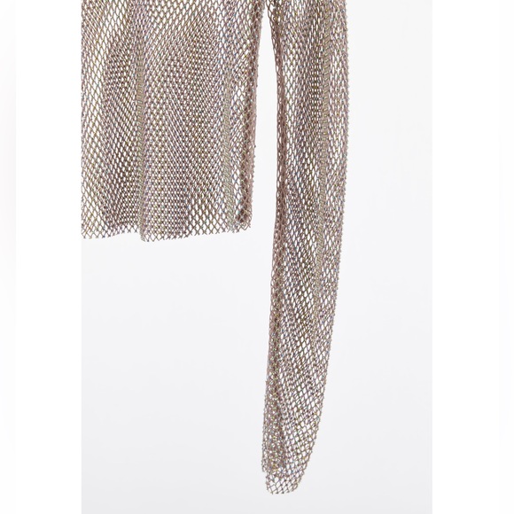 Zara | Tops | Zara Shimmer Mesh Crop Top | Poshmark